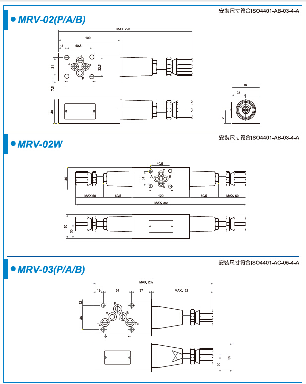 Relief Modular Valve MRV-03B-B-10