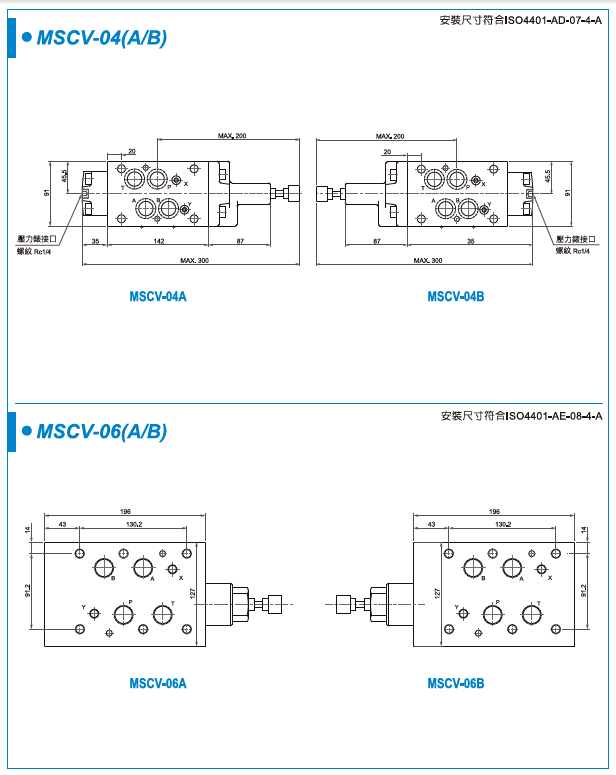 Counterbalance Modular Valves MSCV-06A-H-10